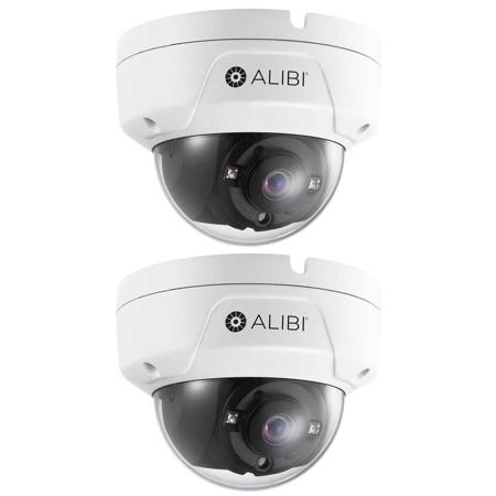 Alibi 2X 5.0MP HD-TVI Outdoor Vandalproof Dome Security Camera, 65' IR White