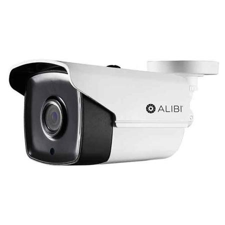 Alibi 5.0MP HD-TVI Outdoor Bullet Security Camera, 265' IR, White/Black