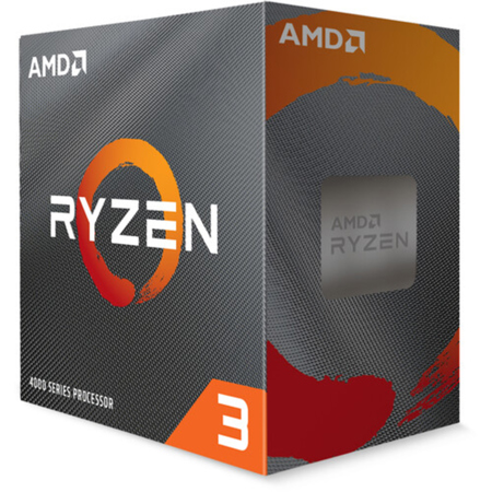 AMD Ryzen 3 4100 3.8GHz 4-Core AM4 Processor, Black, Box Packaging