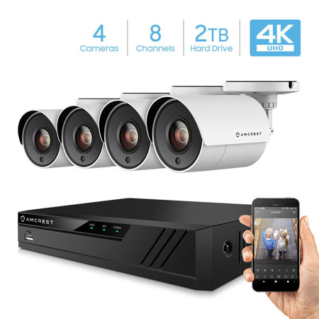 Amcrest UltraHD 4K 8-Channel Video Security System with 4x 4K (8MP ...