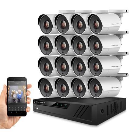 Amcrest UltraHD 4K 16-CH 4TB Security System with 16x 4K 8MP Outdoor ...