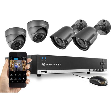 Amcrest 500GB 4-Ch 960H DVR Security System with 4x Cameras - Adorama