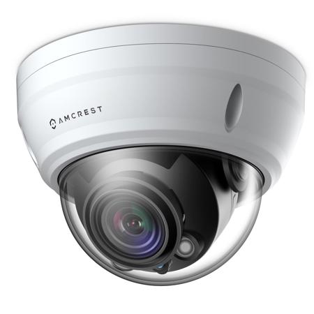 Amcrest UltraHD 4MP Outdoor PoE Varifocal Dome IP Camera with IR, White ...