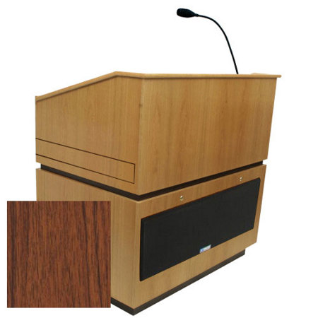 AmpliVox Coventry Lectern with Sound, Walnut - Adorama
