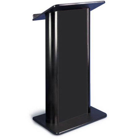 AmpliVox SS3097 Contemporary Flat Panel Lectern with Sound System, Black