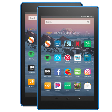 Amazon 2 Pack Fire HD 8 Tablet, 32GB, Marine Blue - Adorama