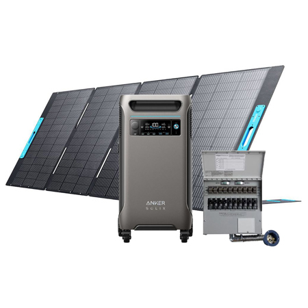 Anker SOLIX F3800 6000W Power Station with Transfer Switch and 400W ...