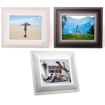 Aura Frames 9.7" High Resolution LED Digital Photo Frame, Quartz/Silver ...