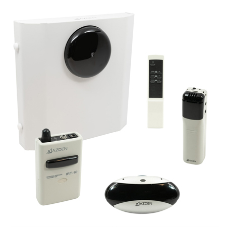 Azden IRCS-X IR Wireless Classroom System, IRR-50P Rx,IRN-20/30 Mic/Tx ...