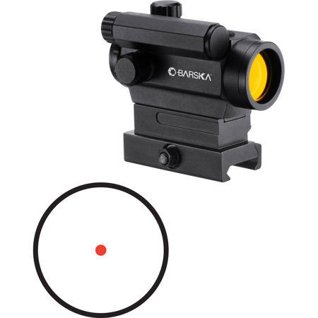 Barska 1x20 AR-X HQ Red Dot Sight, Illum 1 MOA Red Dot Reticle, Matte Black