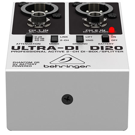 Behringer Ultra-DI DI20 Professional Active 2-Channel DI-Box/Splitter ...