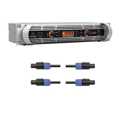 Behringer iNuke NU3000DSP Power Amplifier with 2x 25' Speakon Speaker ...