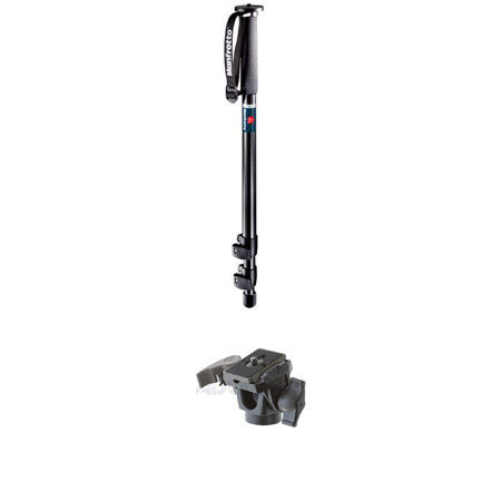 Manfrotto 679B Three Section Black Monopod with 234RC Quick Releas ...