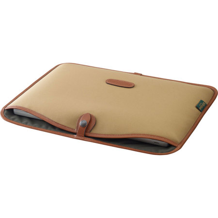 Billingham Slip Case for 15" Laptops, Khaki Canvas with Tan Leather ...