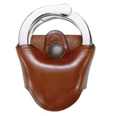 Bianchi Angled CarryCuff Left Hand Leather Handcuff Case, Tan 23189