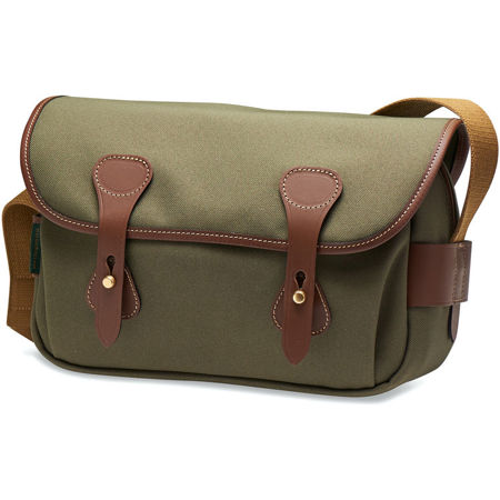 Billingham S3 Shoulder Bag, Sage FibreNyte/Chocolate Leather - Adorama