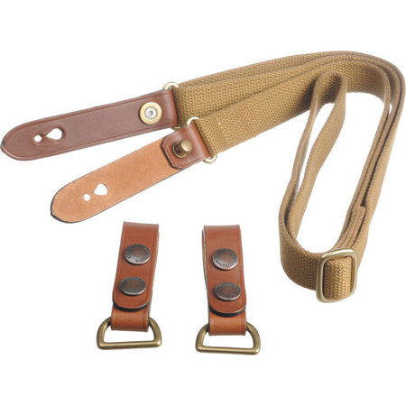 Billingham Waist Strap with Attachment Clips, Khaki with Tan Trim