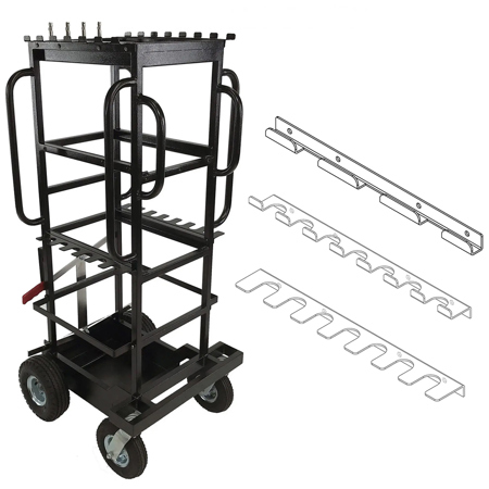 Backstage C-Stand Mini Steel Cart, Black,w/Combo Stand Holder,C-Stand ...