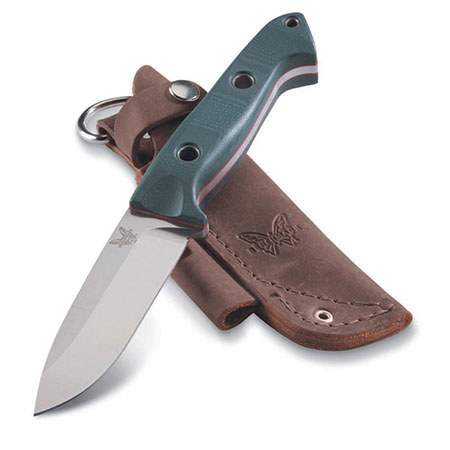 Benchmade 162 Bushcrafter Fixed Satin Blade Plain Edge Knife with ...