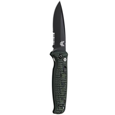Benchmade Push Button CLA Auto-Opening Folding Knife, 3.3"Coated Combo ...