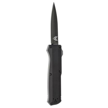 Benchmade Precipice OTF Auto Knife, 3.45" Black Coated Spear Point ...