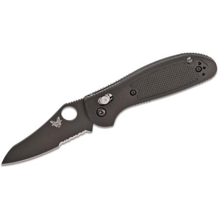 Benchmade 555 Mini-Griptilian Knife, 2.9" Black Serrated Edge ...