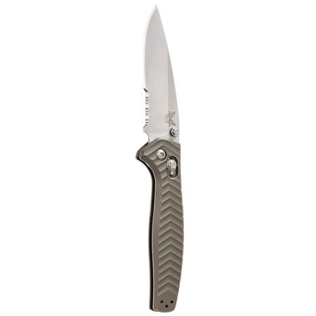 Benchmade Anthem Folding Knife with 3.5" Satin Steel Combo Edge Drop ...