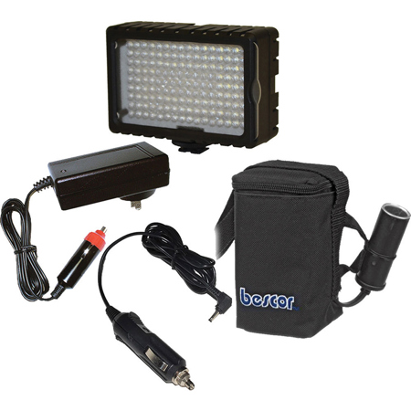 Bescor LED-125B 125W On-Camera Light and Battery Kit