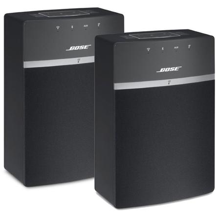 Bose 2x SoundTouch 10 Wireless Music System with Remote Control, Black