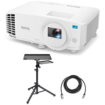 BenQ LW500 WXGA LED DLP Projector Bundle with Laptop Stand and ...