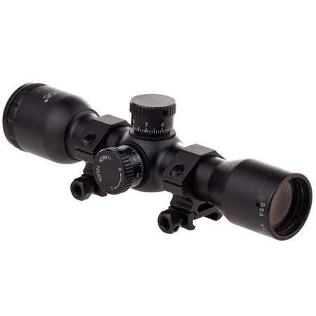 BSA Optics 4x30mm Tactical Weapon Riflescope, Mil-Dot Crosshair Reticle ...