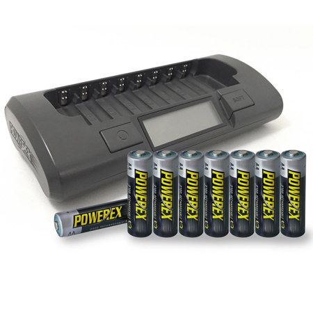 PowerEx MH-C800S Eight Cell Smart Charger for AA/AAA w/8 PowerEx AA ...