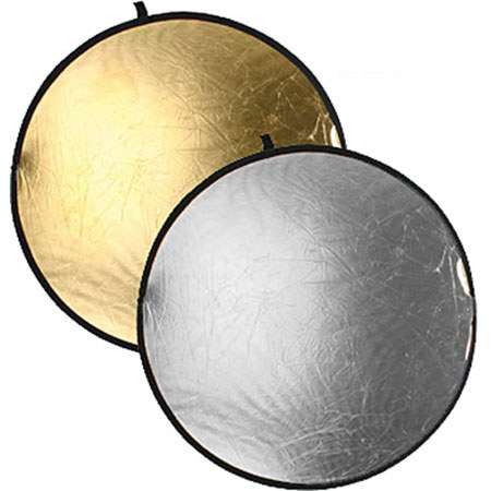 Bowens 32in Dia. Collapsible Reflector Disc, Gold/Slvr - Adorama
