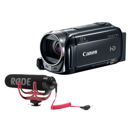 Canon VIXIA HF R50 1080p Full HD Camcorder With Rode VideoMic GO LW On ...