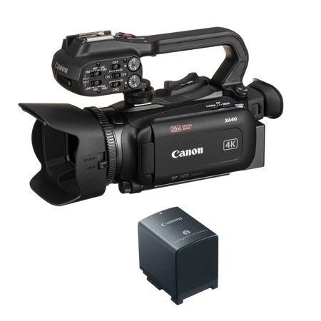 Canon XA40 4K UHD Pro Camcorder with 20x Optical Zoom Lens with Battery ...