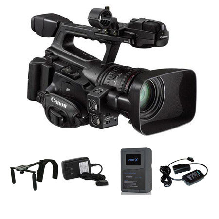 Canon XF-300 Camcorder, Bundle w/V Mount Battery, Charger & Shoulder Mount