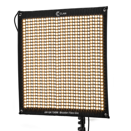 CLAR FlexLite 24x24in / 61x61cm 150W Rollable Wireless Bicolor SMD LED ...