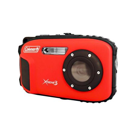Coleman Xtreme3 C9WP 20MP Waterproof and Dust-Proof Digital Camera, Red