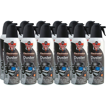 Falcon Dust-Off 7 oz Compressed Gas Disposable Duster Spray, 12-Pack