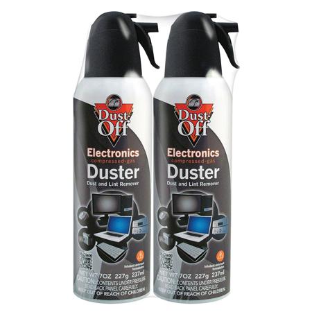 Falcon Dust-Off 7 oz Compressed Gas Disposable Duster Spray, 2-Pack