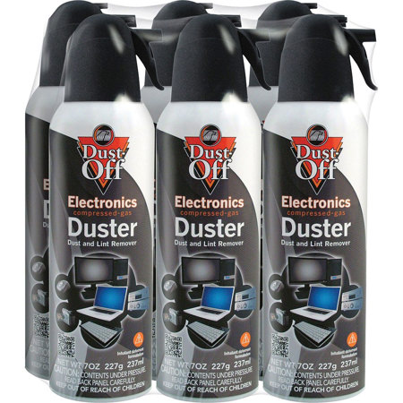 Falcon Dust-Off 7 oz Compressed Gas Disposable Duster Spray, 6-Pack