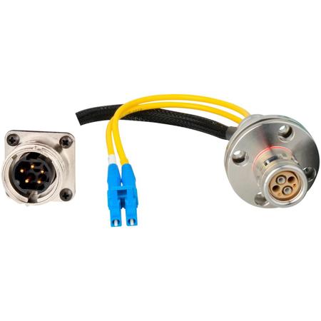 Camplex 12" LEMO FXW to Duplex ST & 5-Pin AMP RG Inline Fiber Breakout ...