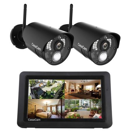 CasaCam VS802 Wireless Video System w/ 7" Touch Monitor & 2 Infrared ...