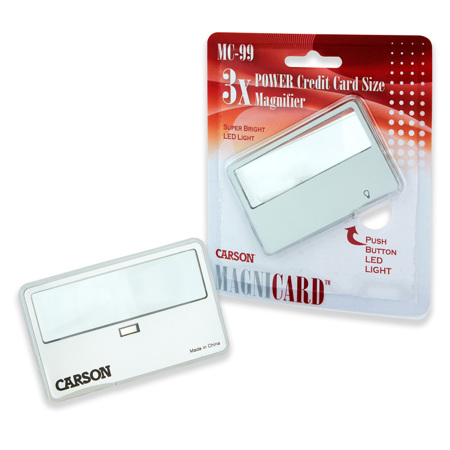 Carson MC99 MagniCard 3x Lighted Credit Card Magnifier - Adorama