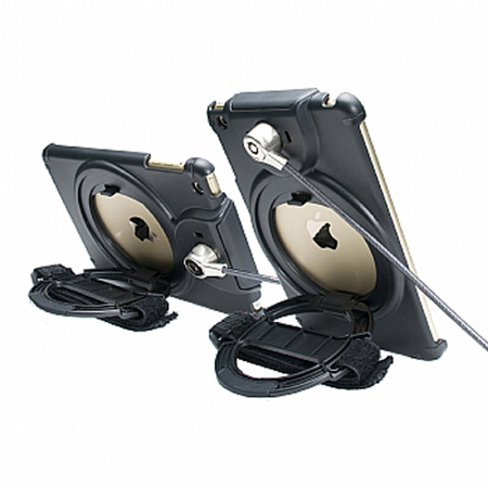 CTA Digital Anti-Theft Case with Built-In Grip Stand for iPad mini
