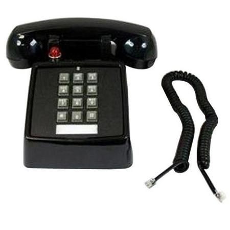 Cortelco 250000VBA57MD Desk Corded Telephone with Message Waiting, Black