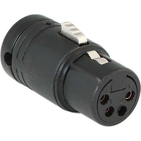 Cable Techniques Low-Profile XLR 4-Pin Female Connector, Black Cap
