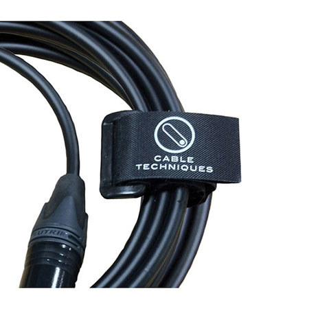 Cable Techniques 8" Hook & Loop Cable Wrap with Buckle, Black
