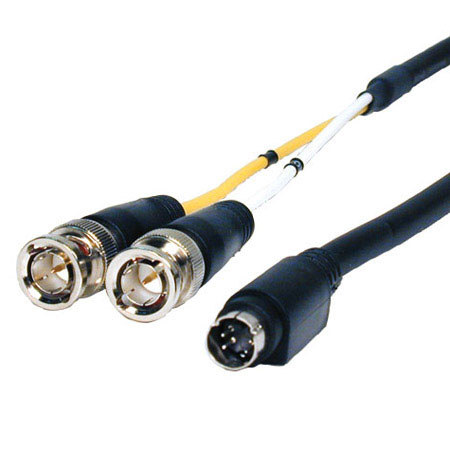 Comprehensive 6' Pro AV/IT Series S-video 4 Pin Plug to 2 BNC Breakout ...