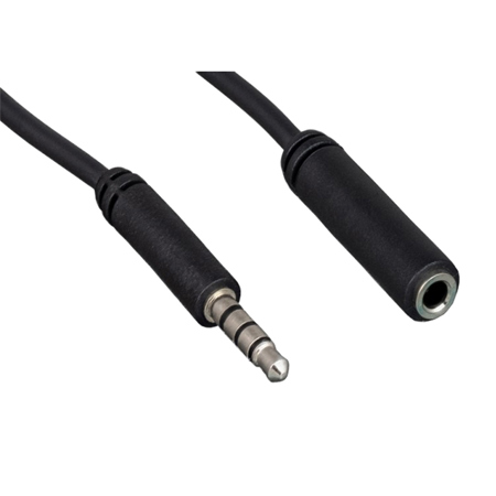 Adorama 6' 3.5mm Male to Female TRRS Extension Cable, Black - Adorama